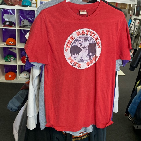 HOMAGE | Shirts | Mens Homage The Battler Pete Rose Tee Used Sz L Red ...